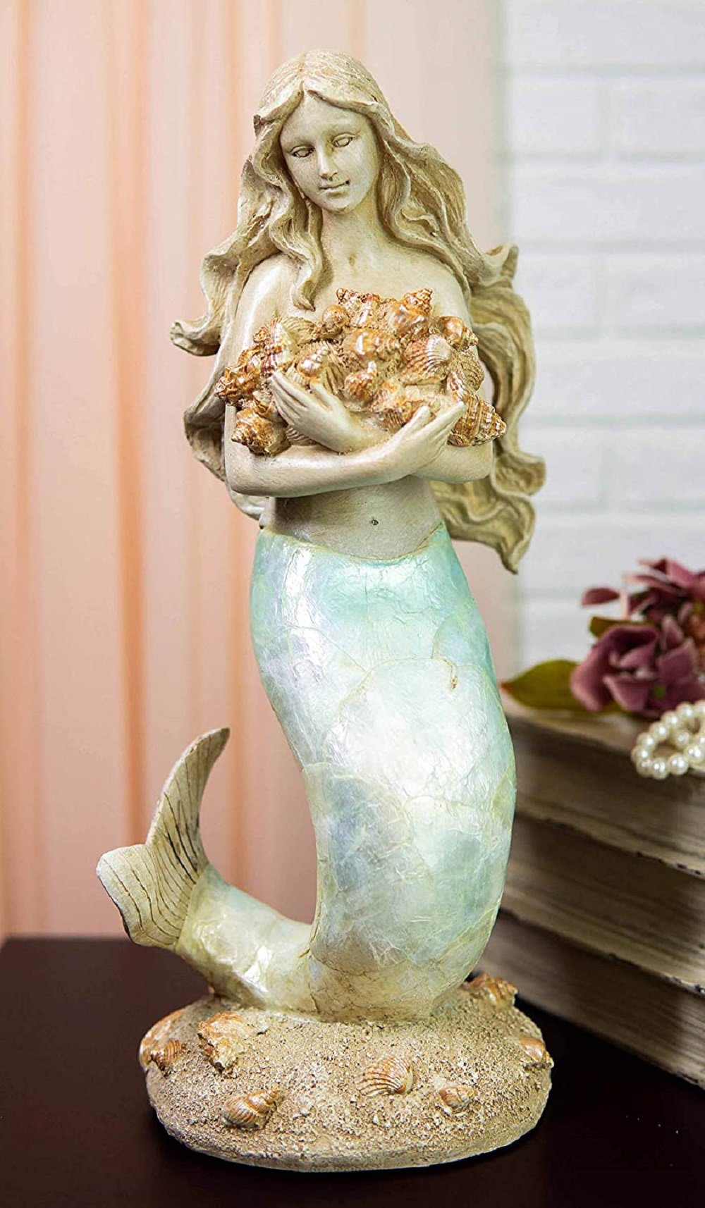 Dovecove Ebros Large Art Nouveau Nautical Mermaid Collecting Shells ...
