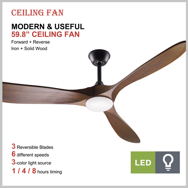 Orren Ellis Judson Ceiling Fan with LED Lights | Wayfair