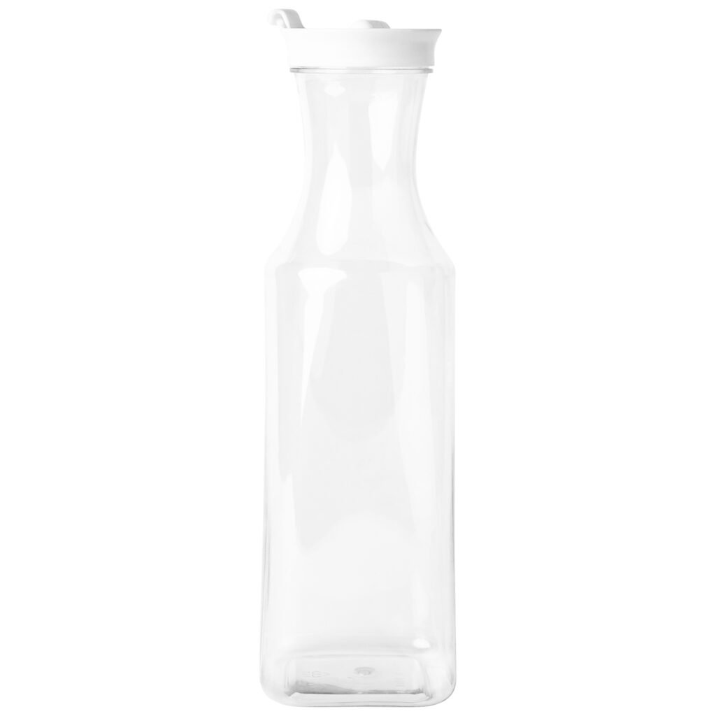 Ebern Designs 34Oz Clear Plastic Water Carafe Pitchers With White Flip ...