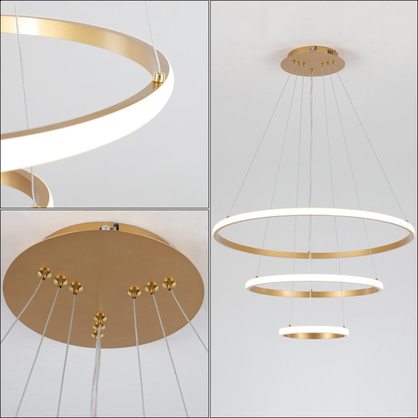 Wrought Studio Dado 3 - Light LED Tiered Chandelier | Wayfair