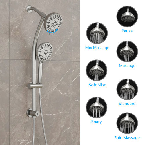 Logmey Multi Function Dual Shower Head | Wayfair