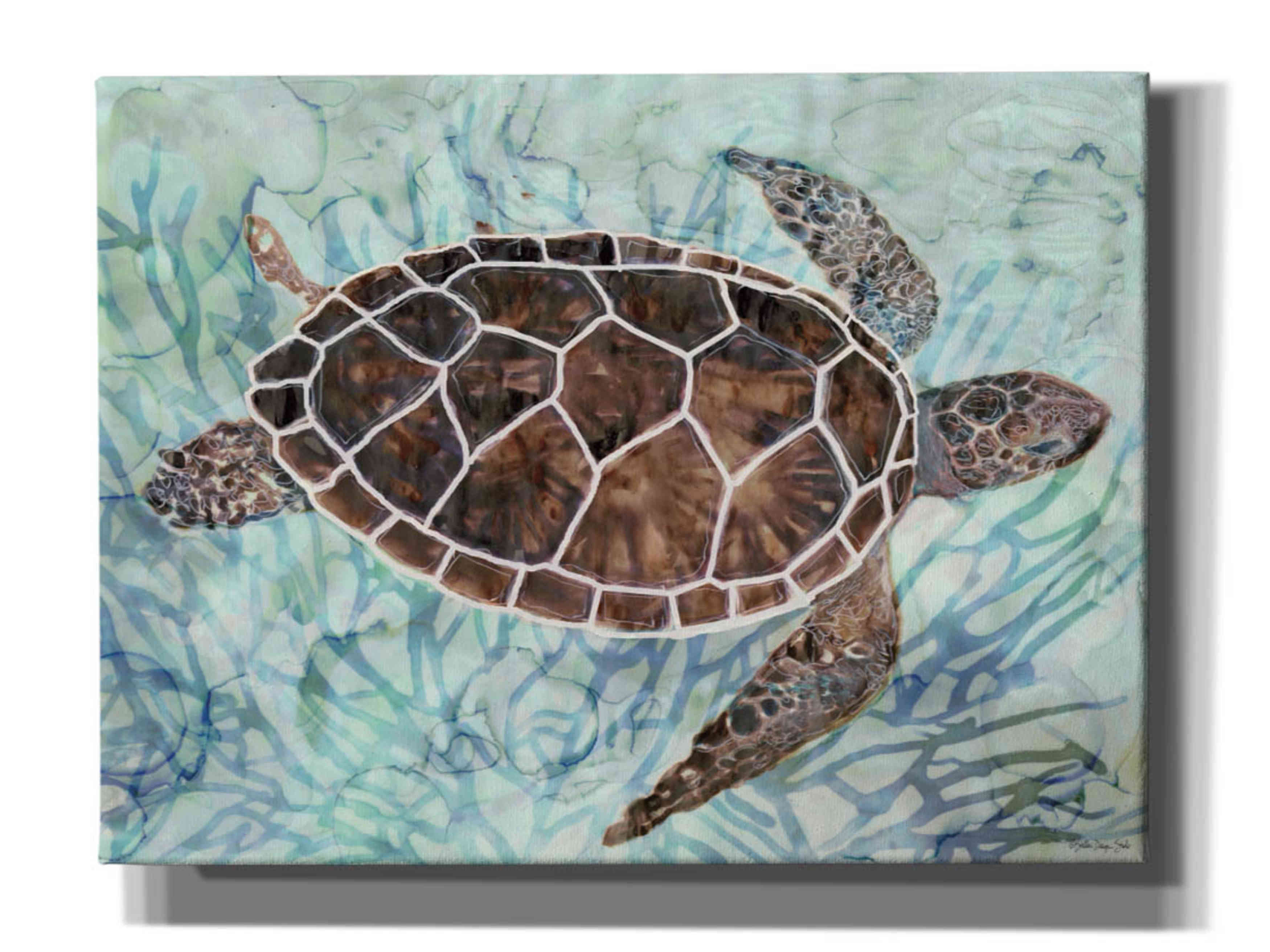Bay Isle Home Sea Turtle Collage 1 On Canvas by Stellar Design Painting ...