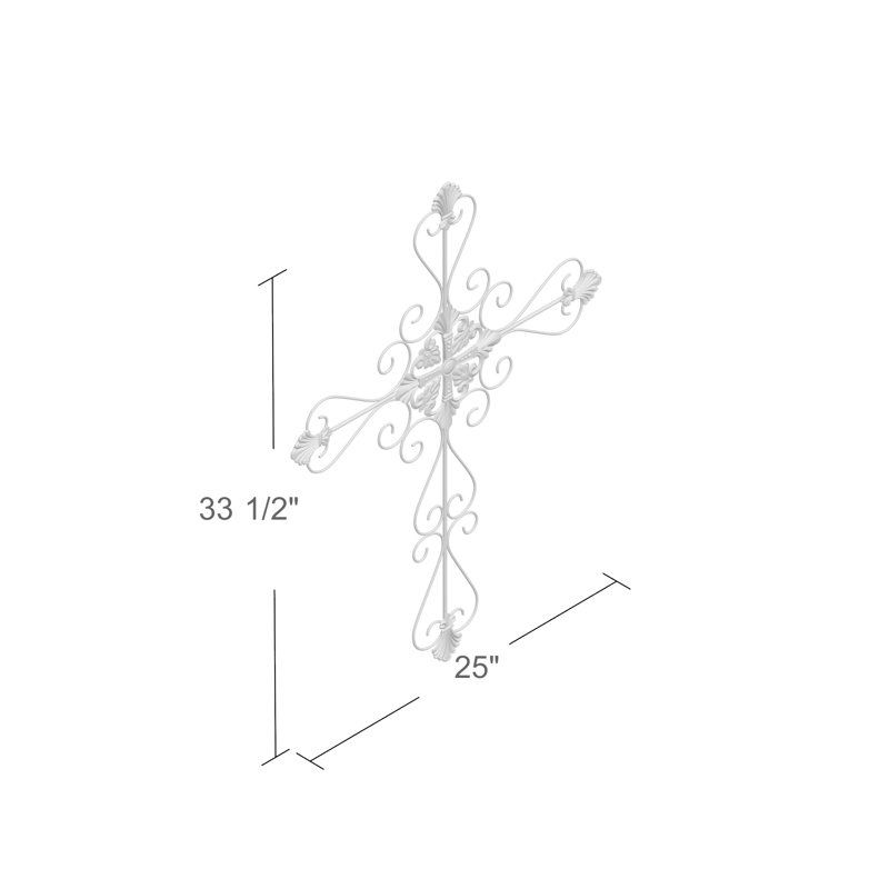 Fleur De Lis Living Tall Cross Rust Wall Décor & Reviews | Wayfair