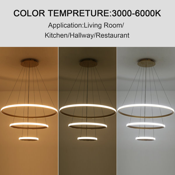 Wrought Studio Dado 3 - Light LED Tiered Chandelier | Wayfair