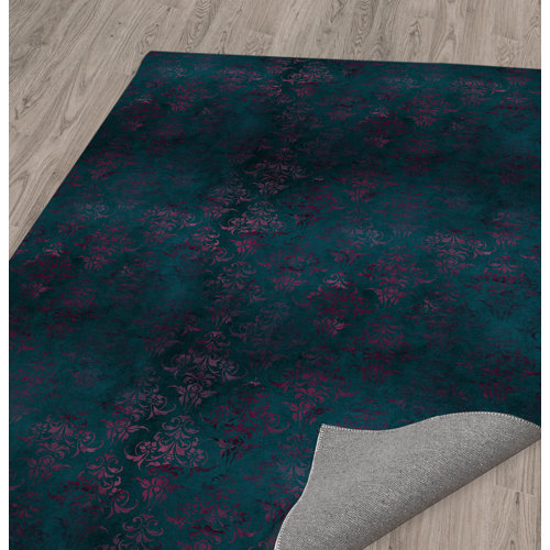 House of Hampton® Canby Performance Teal/Purple Rug | Wayfair