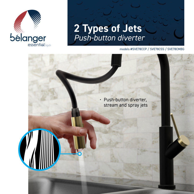 Keeney Manufacturing Company Keeney Pull Down Kitchen Faucet & Reviews ...