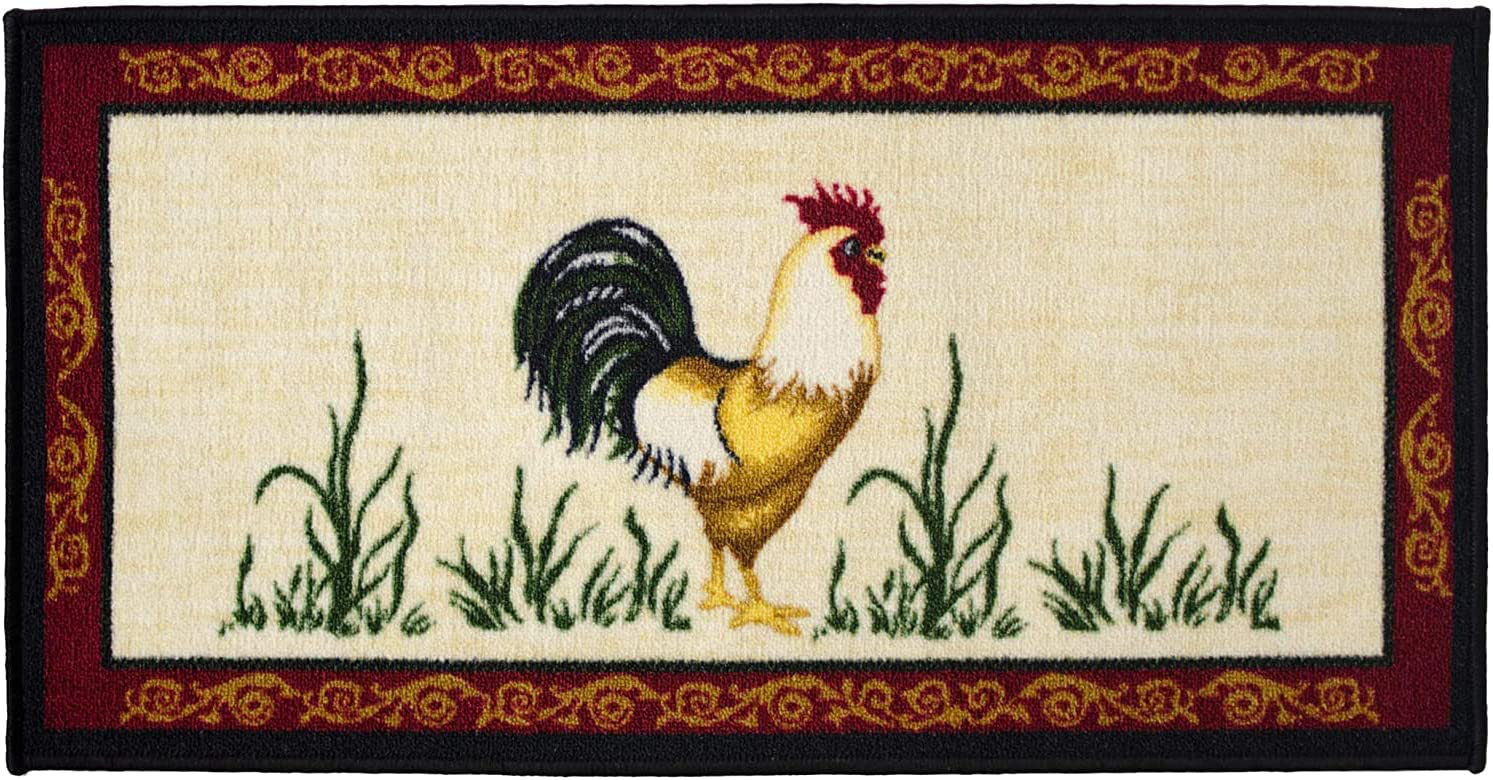 Rosalind Wheeler Amilli Dot Rooster Kitchen Mat | Wayfair