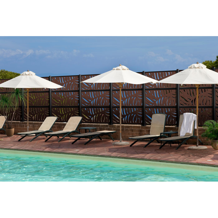 DESIGN-VU 75 In. Above Ground Galvanized Steel Fence Post With Welded ...