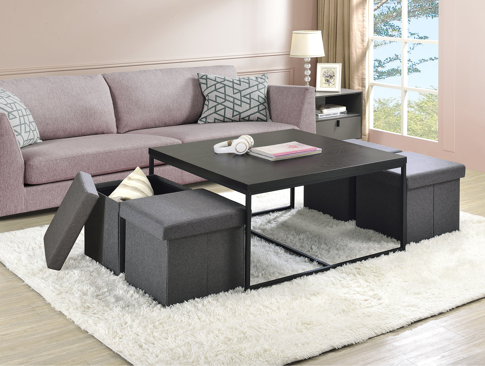 17 Stories Aivan 5 - Piece Living Room Table Set | Wayfair