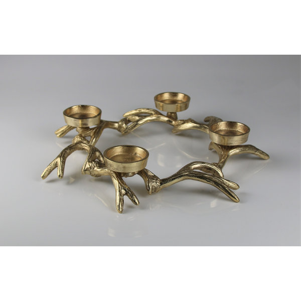 The Seasonal Aisle 5" Aluminum Tabletop Candelabra | Wayfair.co.uk