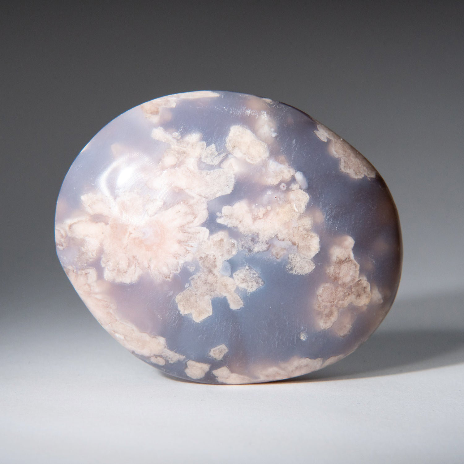 Astro Gallery of Gems Genuine Polished Flower Agate (Large) Palm Stone ...