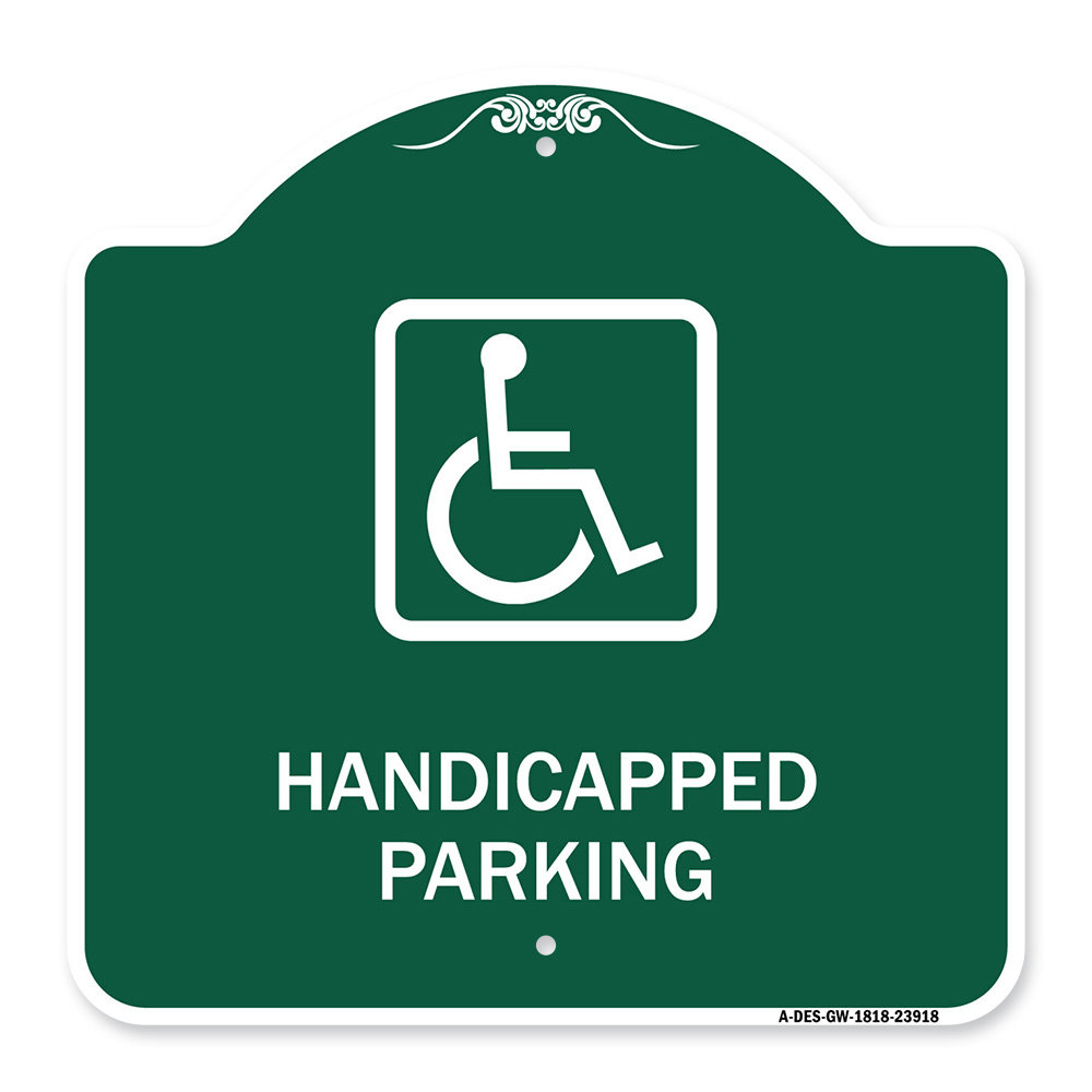 Signmission Designer Series Sign - Handicapped Parking (Handicapped ...