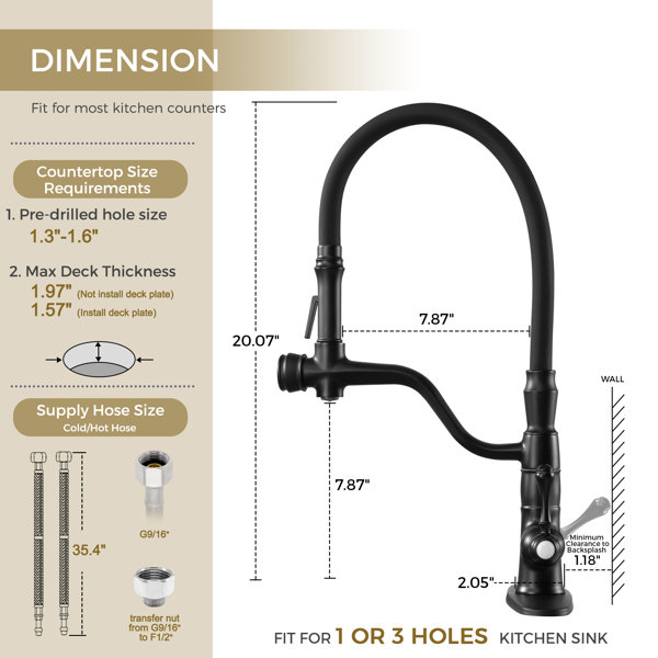 ABTIABGY Pull Down Kitchen Faucet | Wayfair