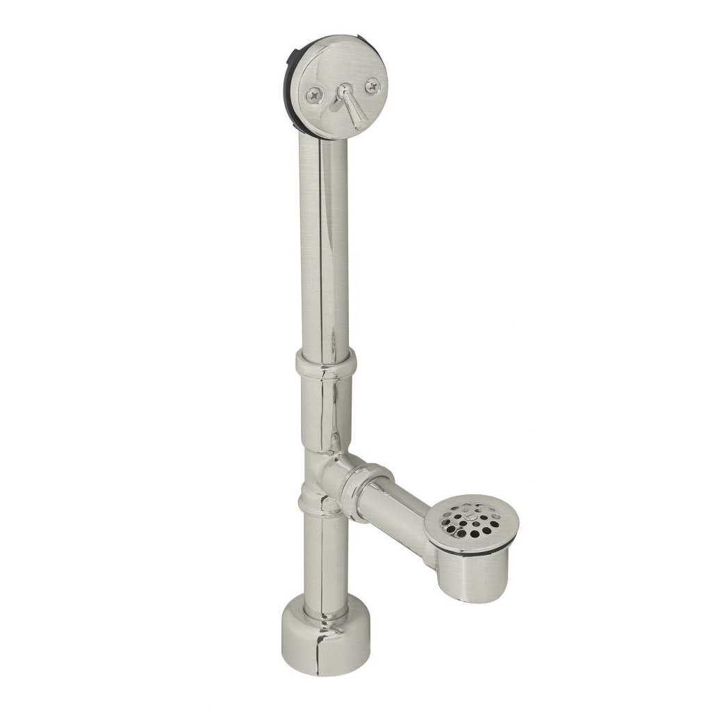 Westbrass Beehive Grid All Exposed Bath Waste Leg Tub Drain with ...