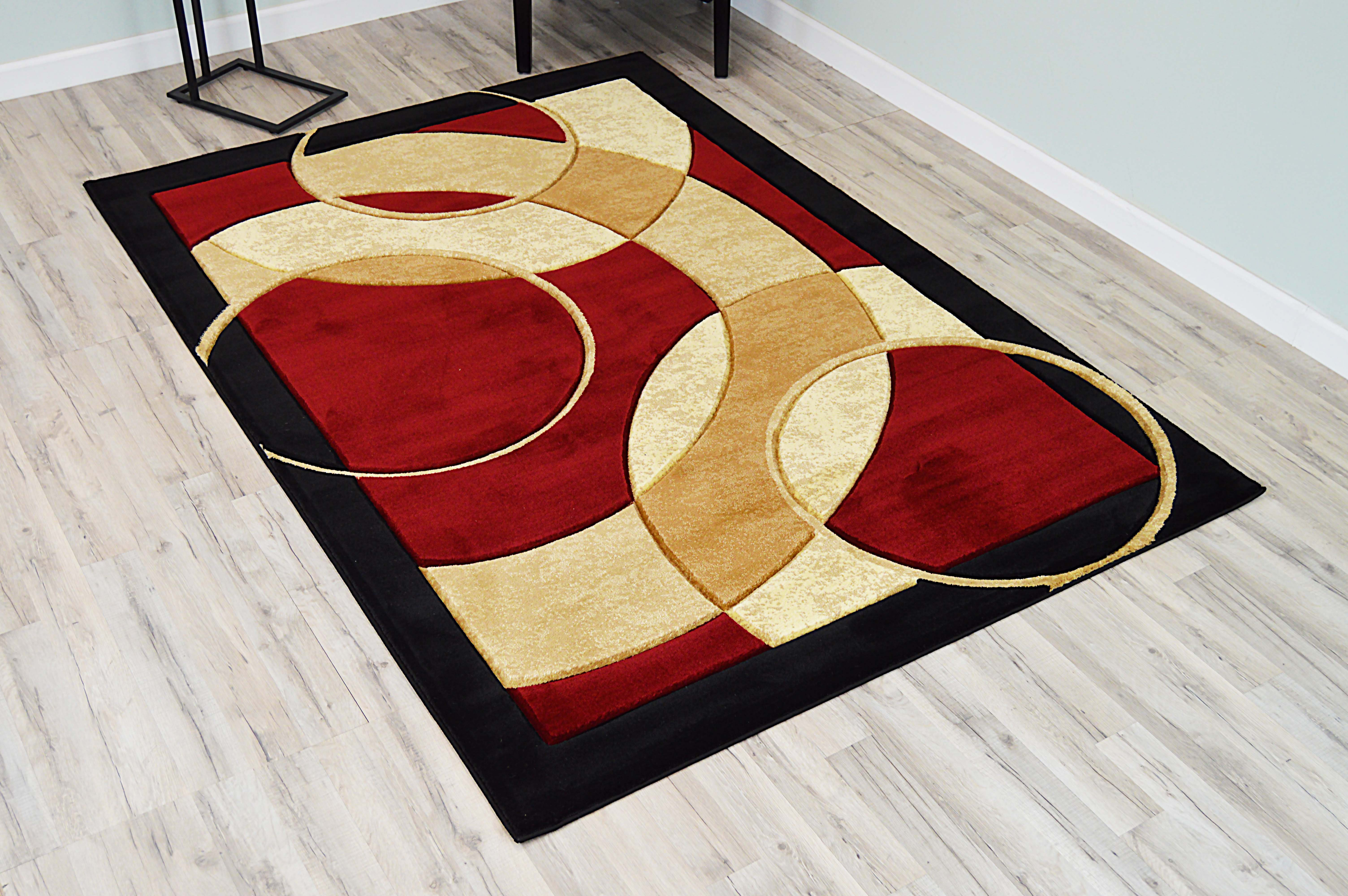 Ivy Bronx Mccampbell Abstract Burgundy/Beige Area Rug | Wayfair