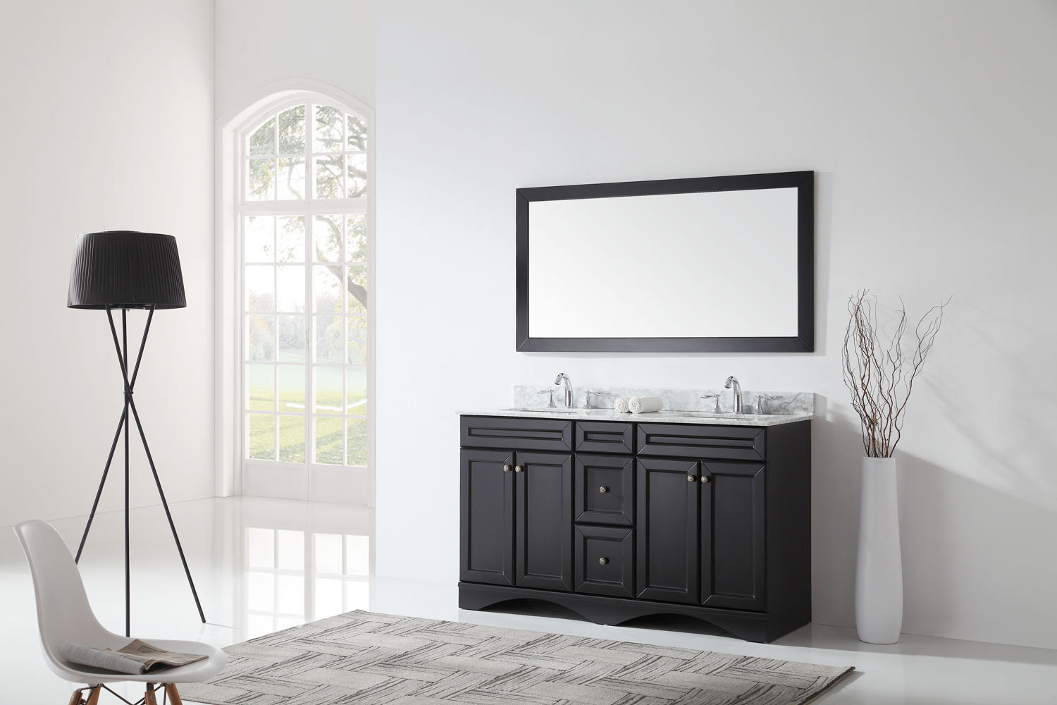 Red Barrel Studio® Rinard 60" Double Bathroom Vanity Base Only | Wayfair