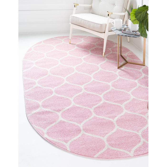 Bungalow Rose Llanet Performance Pink Rug & Reviews | Wayfair