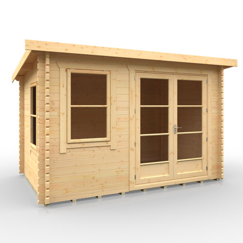 Tiger Sheds The Rho Tongue & Groove Log Cabin 12x8w | Wayfair.co.uk