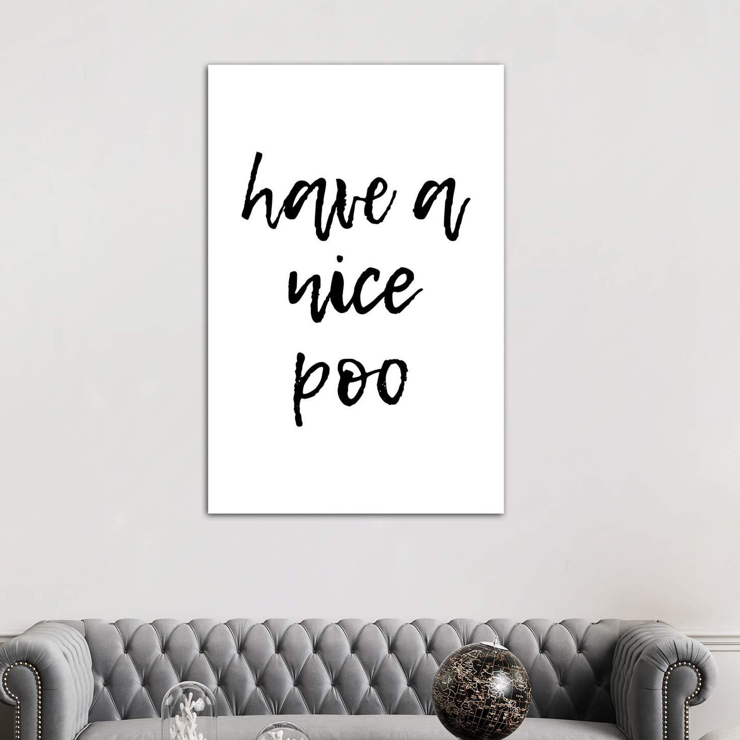 East Urban Home Have A Nice Poo by Pixy Paper - Textual Art | Wayfair