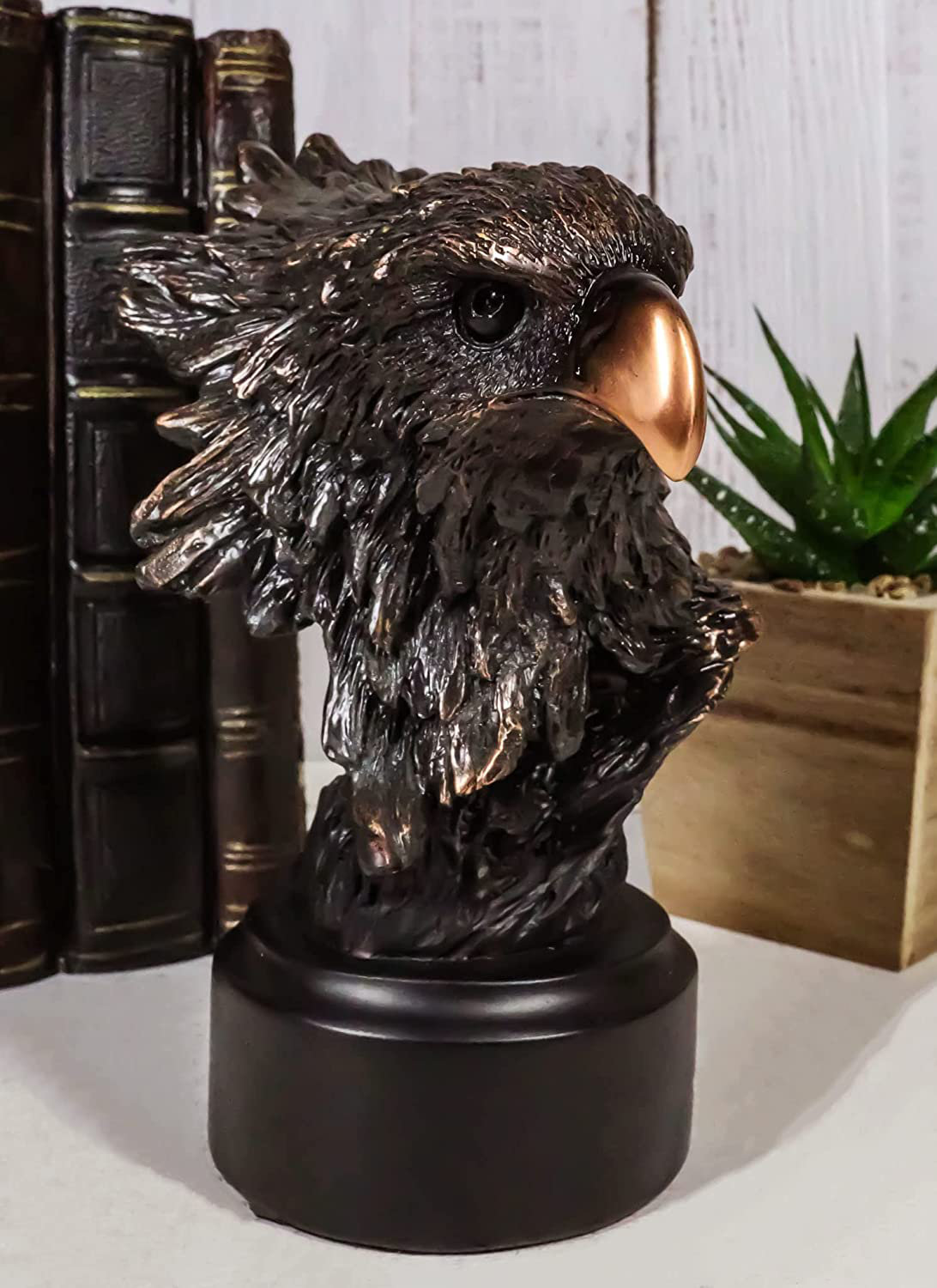 Millwood Pines Zamir Bald Eagle Stoic Head Bust Figurine | Wayfair