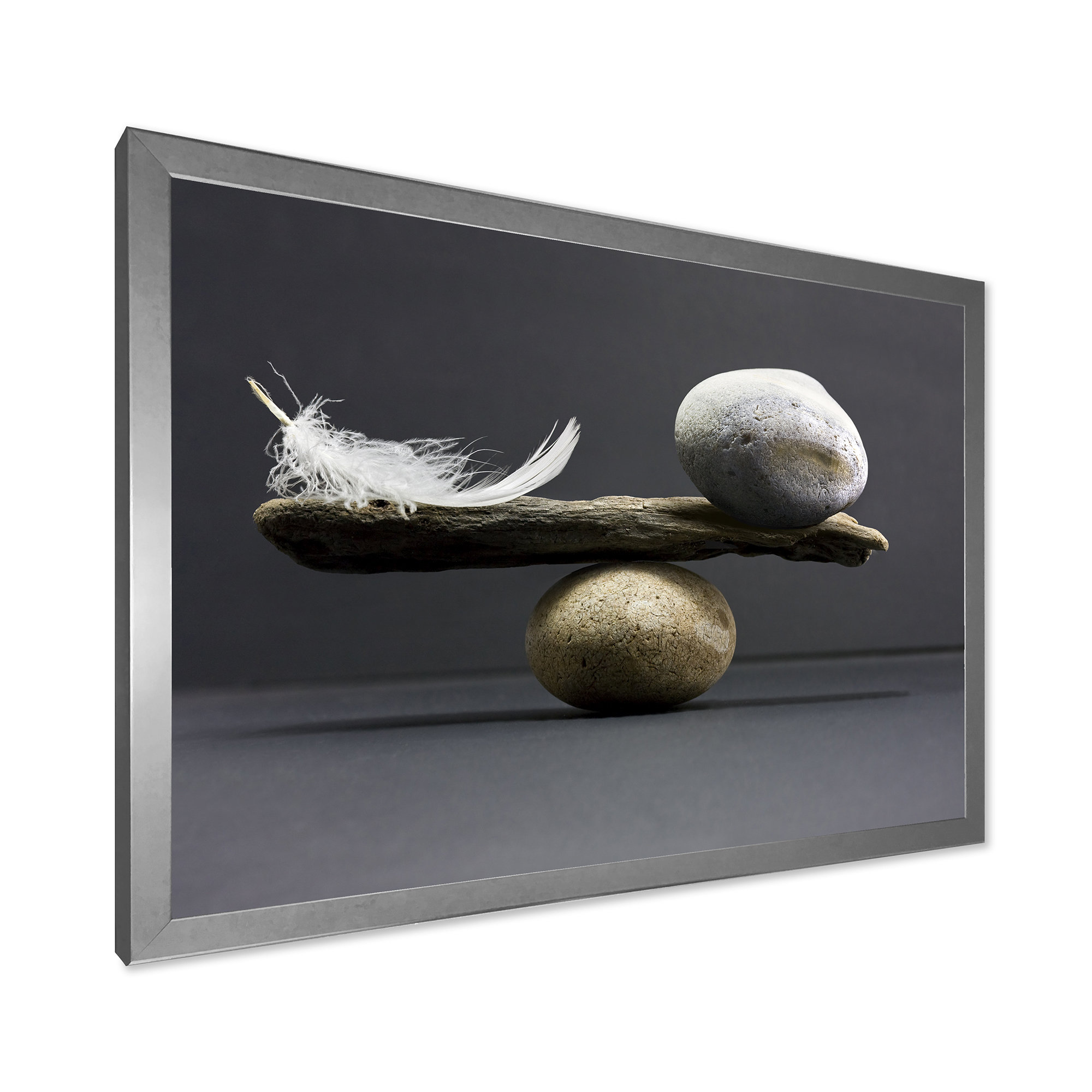 Ebern Designs Feather And Stone Balance Feather And Stone Balance ...