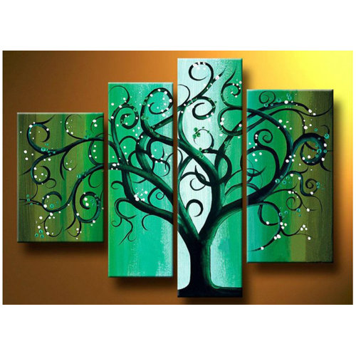 DesignArt Modern & Contemporary On Canvas 4 Pieces Painting | Wayfair