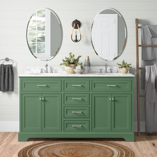 Farmhouse & Rustic Green Bathroom Vanities | Birch Lane