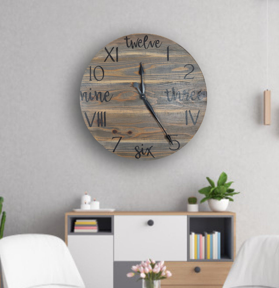 Gracie Oaks Abdorassoul Wood Wall Clock & Reviews | Wayfair