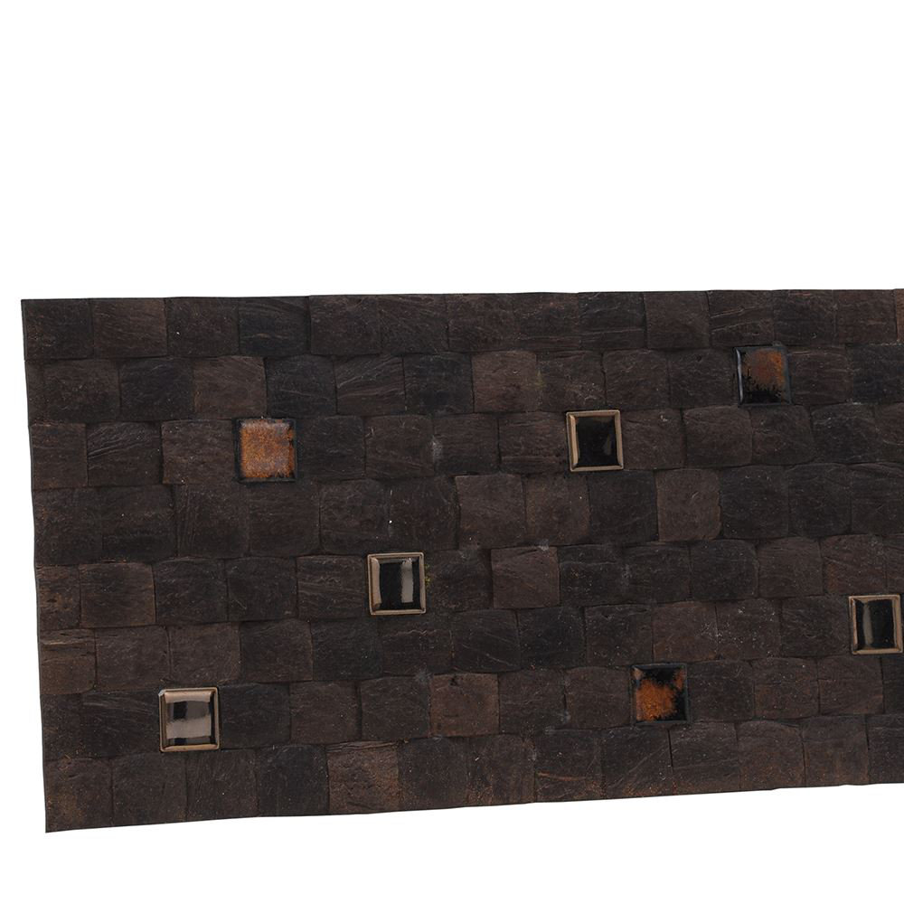 Ecotessa Kelapa Coconut Shell Mosaic Tile in Fusion - Espresso Grain ...