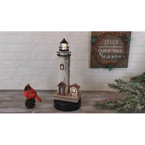 Breakwater Bay Nautical Lighthouse Table Decorations LED Lighthouse ...
