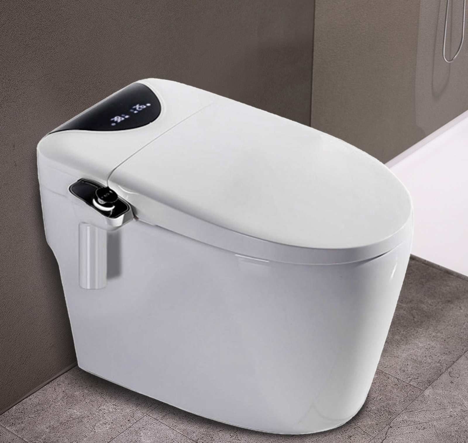 Wing 1.06 Gallons Per Minute GPF Elongated Comfort Height Floor Mounted ...