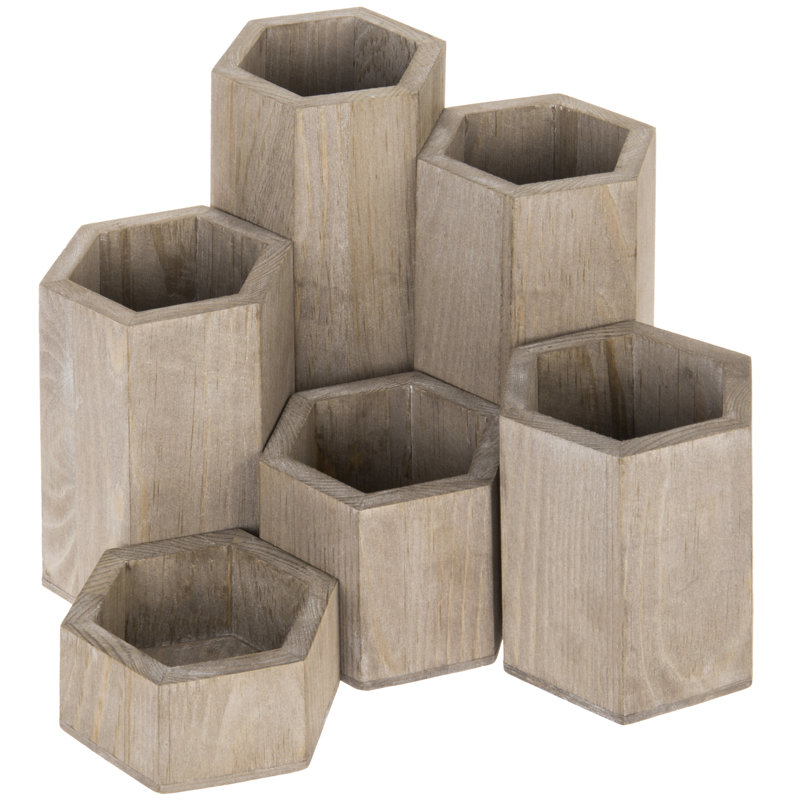 Gracie Oaks 6 Piece Hexagonal Display Stand Risers | Wayfair