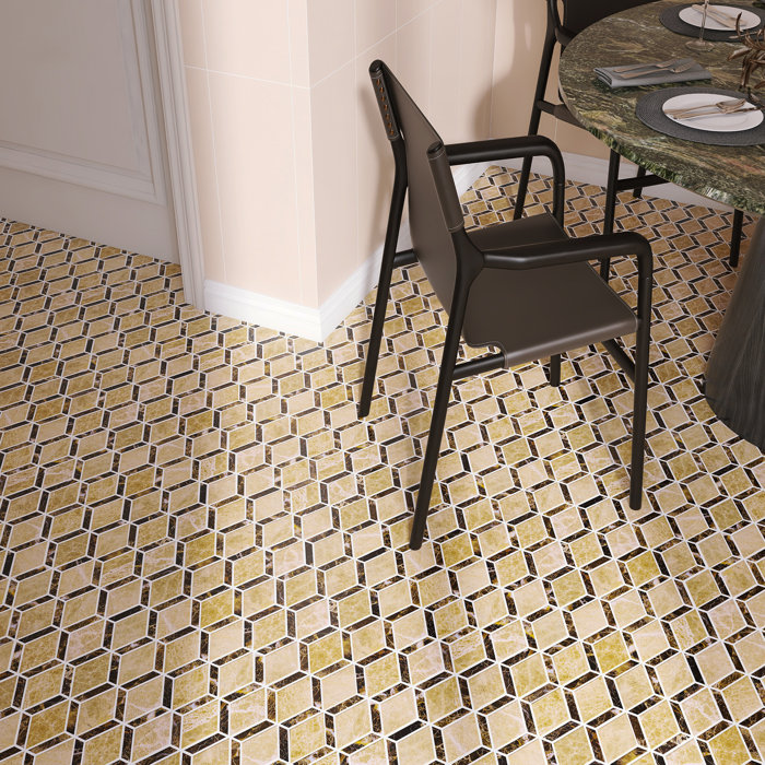 Supreme Tile Emperador Natural Stone Grid Marble Look Mosaic Wall Tile ...