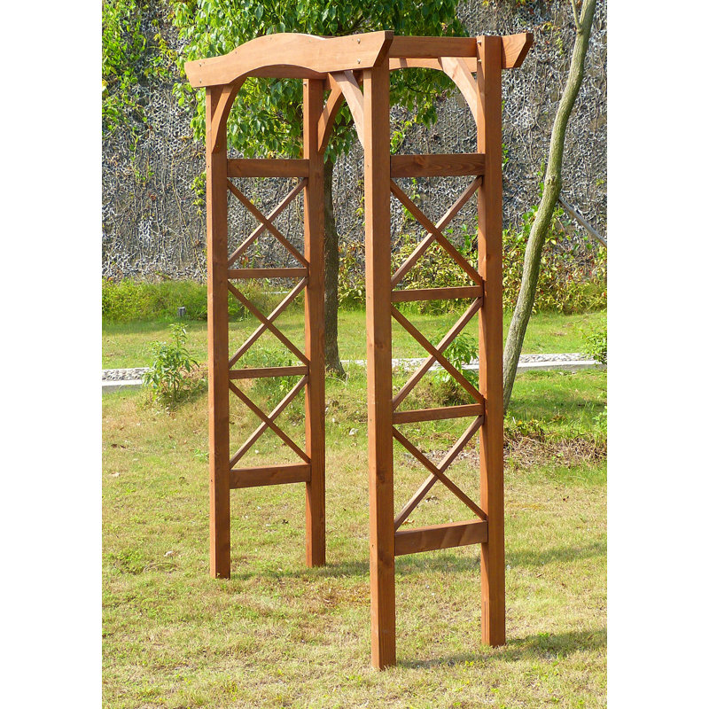 Arlmont & Co. Lachezar 60.43" W x 20.87" D Wood Arbor & Reviews | Wayfair