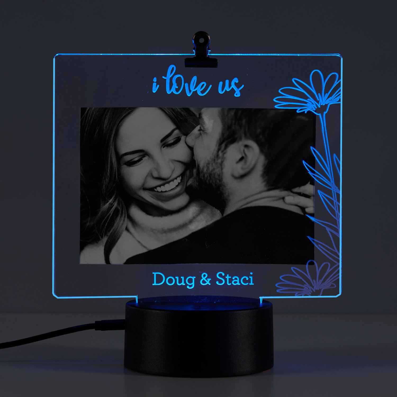 CPS I Love Us Photo Frame and LED Night Light with Custom ...