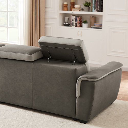 Latitude Run® 96" Wide Pull Out Sleeper Sofa & Chaise | Wayfair