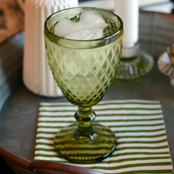 Bungalow Rose 6 - Piece 10oz. Glass Goblet Glassware Set | Wayfair