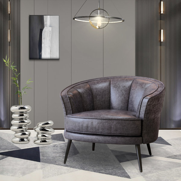 17 Stories Virley Upholstered Barrel Chair - Wayfair Canada