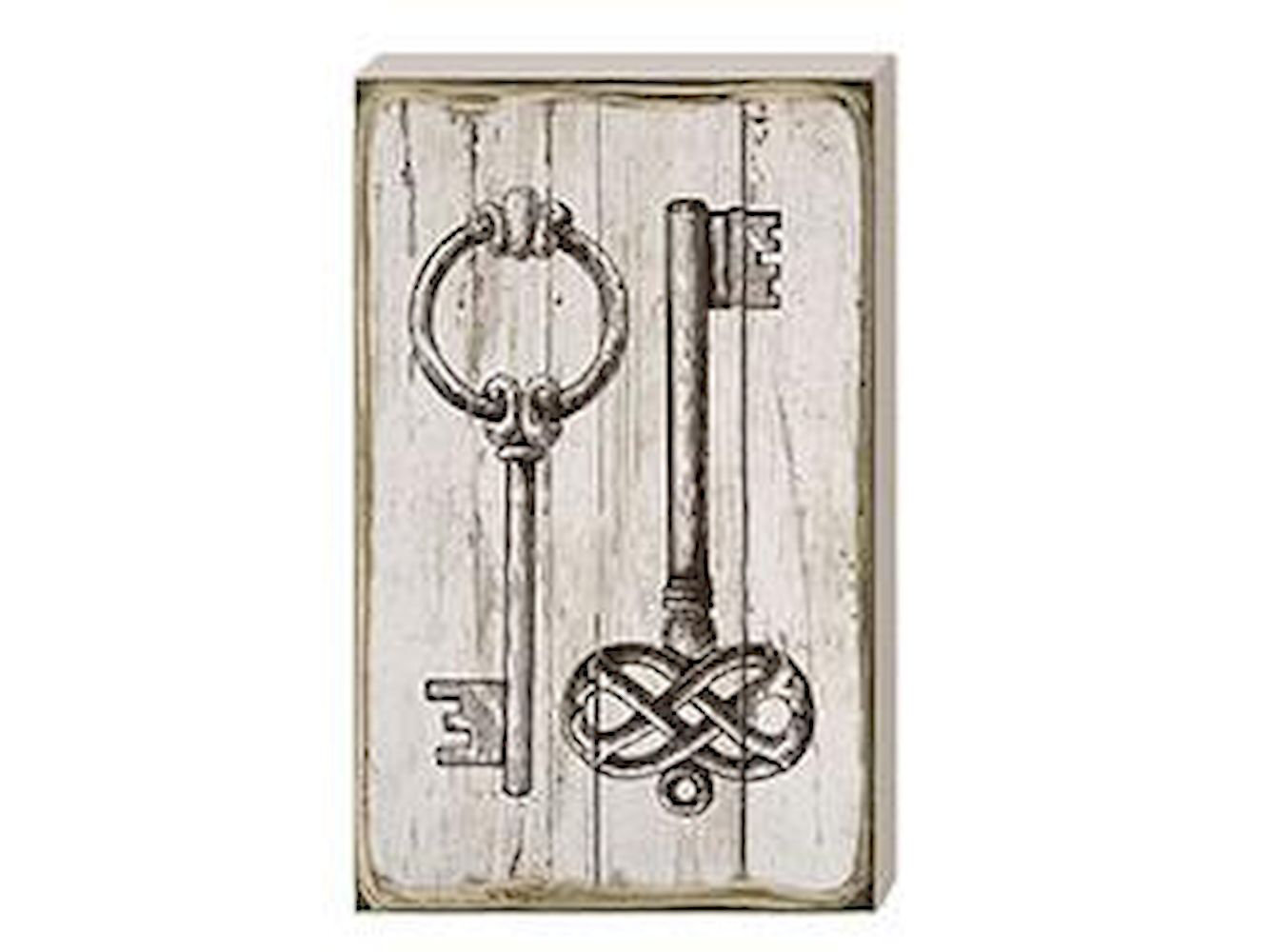 August Grove® Keys Vintage Block Sign Wall Decor & Reviews | Wayfair