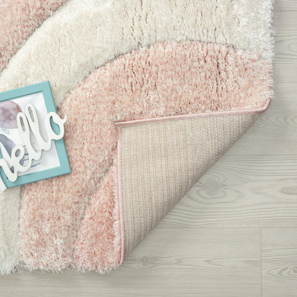Orren Ellis Koo Performance Pink/Ivory Rug & Reviews | Wayfair