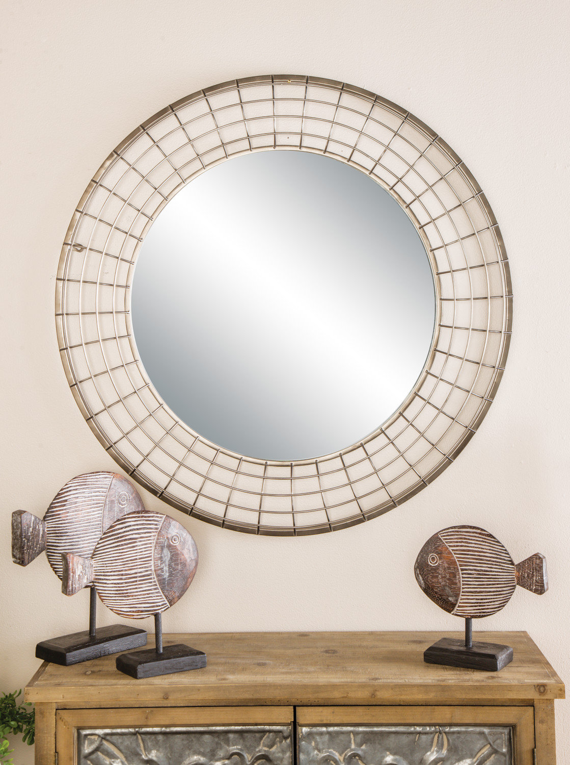 Union Rustic Magdalena Round Metal Wall Mirror | Wayfair