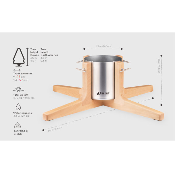 TreeNest Rustic Live Tree Stand & Reviews | Wayfair