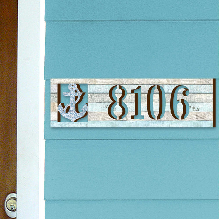 aMonogramArtUnlimited Anchor 1-Line Address Sign | Wayfair