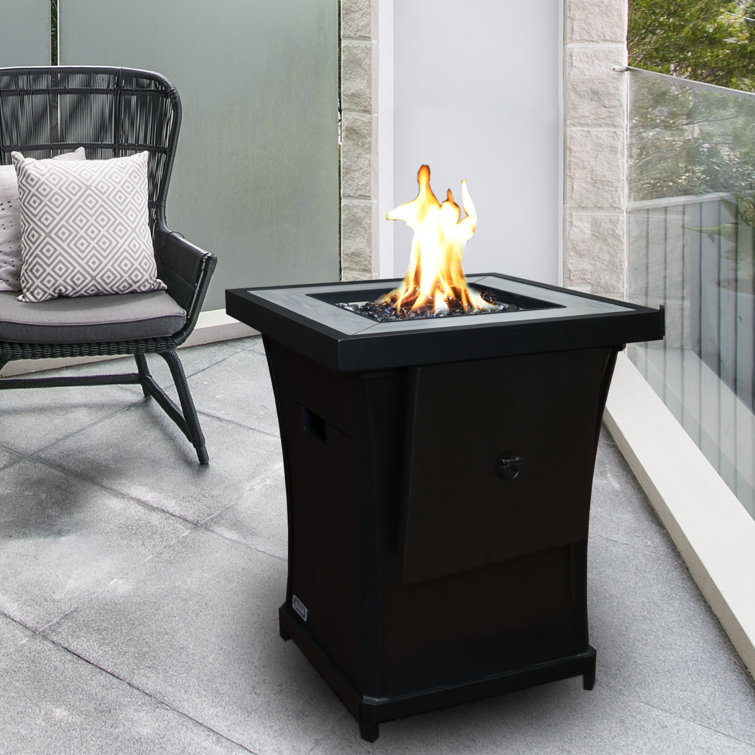 Sunbeam Urban Aluminum Ceramic Top Propane/Natural Gas Column Fire Pit ...