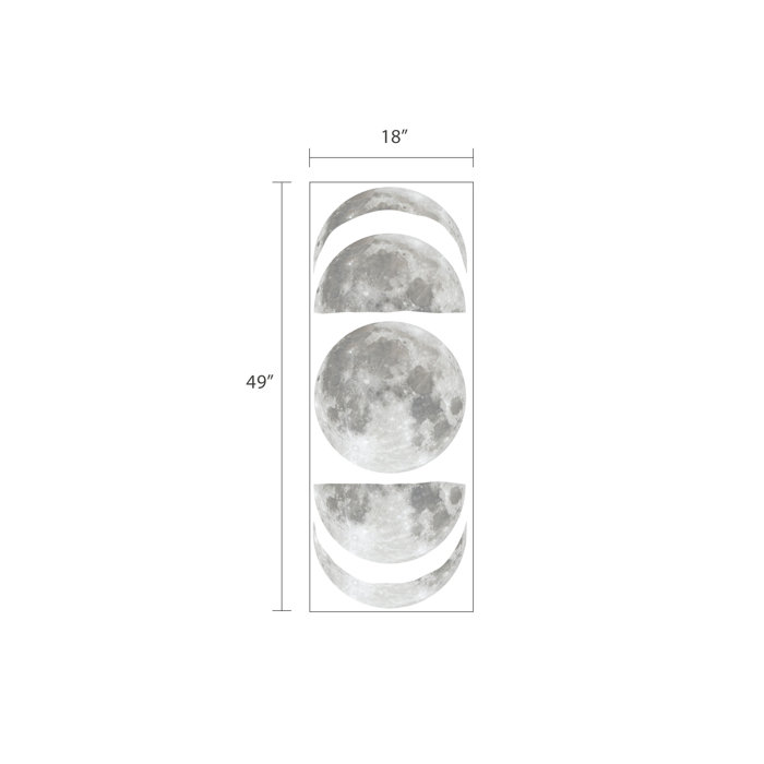 Ebern Designs Moon Phases Wall Decal | Wayfair