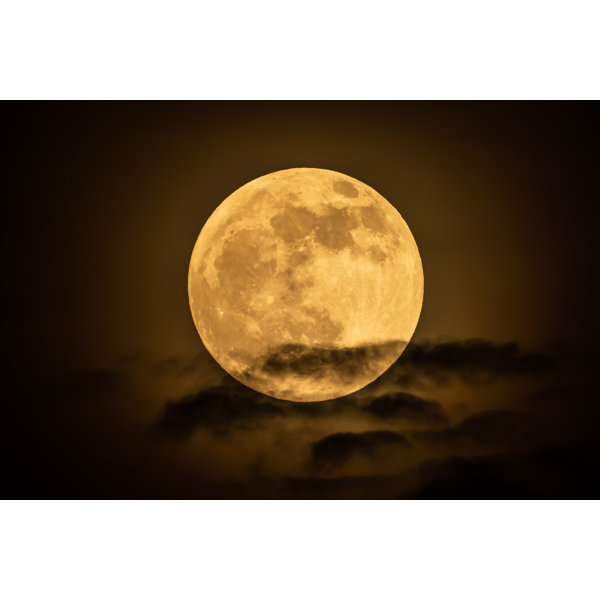 Ebern Designs The Full Moon - Wrapped Canvas Photograph | Wayfair