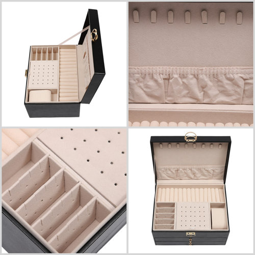 Mercer41 3-Layer Jewelry Watch Organizer Box | Wayfair