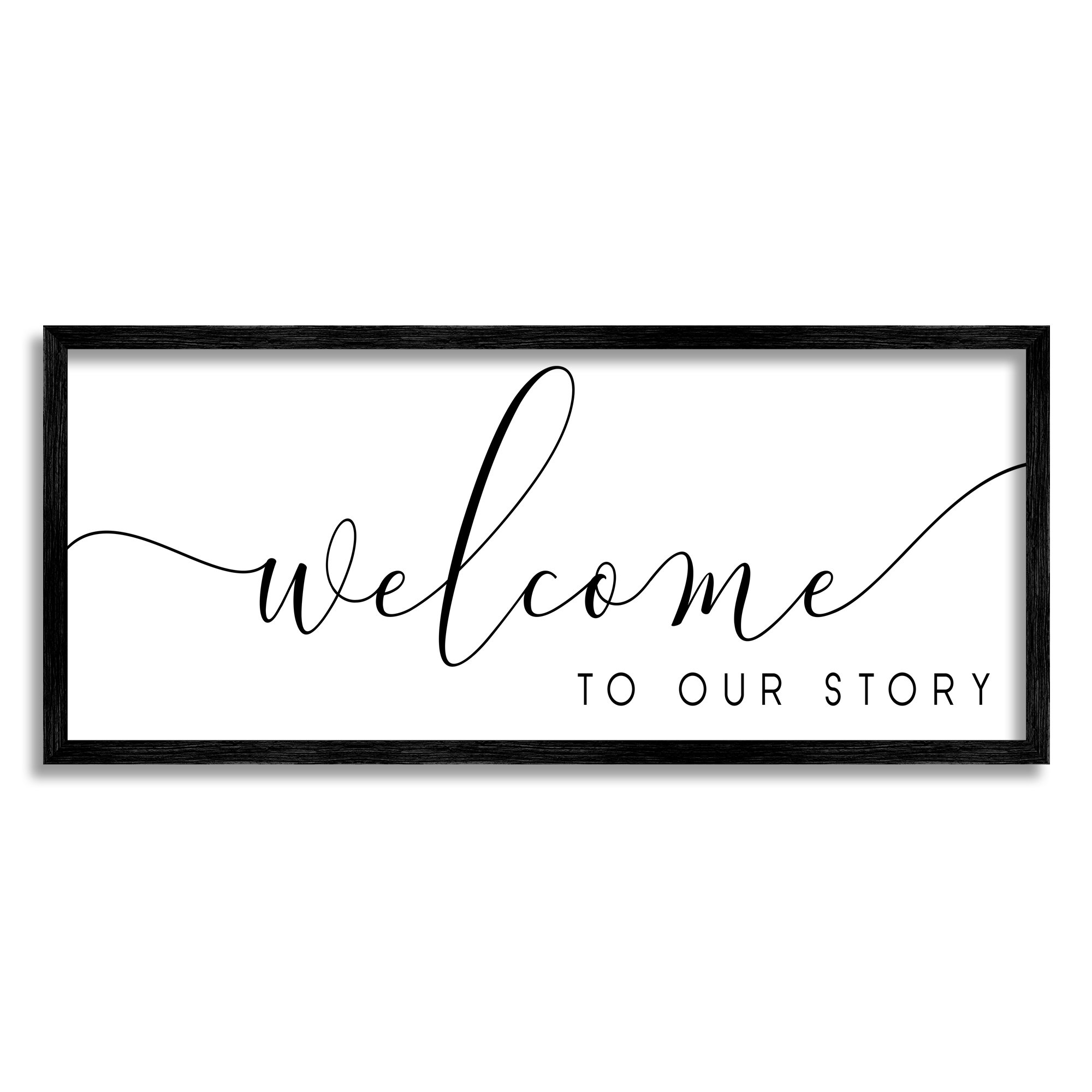 Stupell Industries Welcome To Our Story Fancy Loving Cursive Script by ...