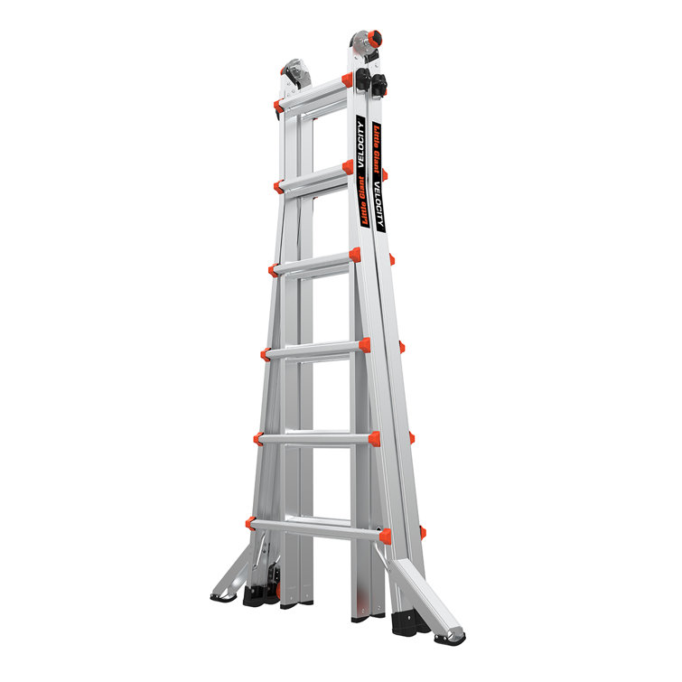 Little Giant 199Cm Aluminium Lightweight Rolling Multi-Position Ladder ...