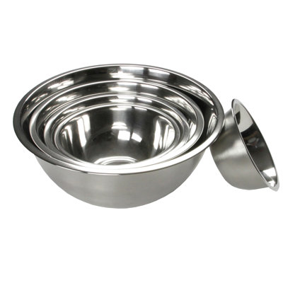 Chef Craft Stainless Steel 5 Piece Nested Mixing Bowl Set & Reviews ...